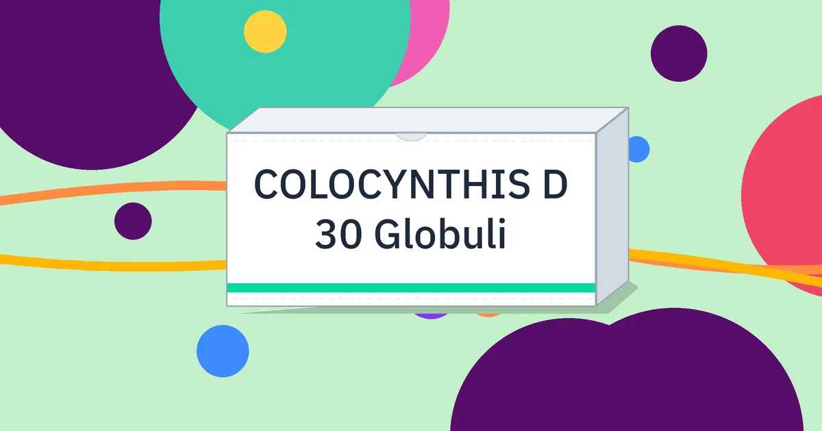 Symbolbild: Packung mit der Aufschrift COLOCYNTHIS D 30 Globuli (PZN 01767407) – Verfügbarkeit und Bezug in Apotheken in Frankfurt am Main