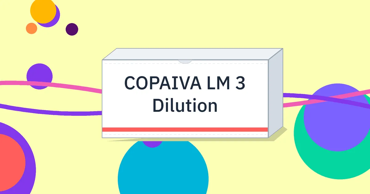 Symbolbild: Packung mit der Aufschrift COPAIVA LM 3 Dilution (PZN 13450986) – Verfügbarkeit und Bezug in Apotheken in Frankfurt am Main