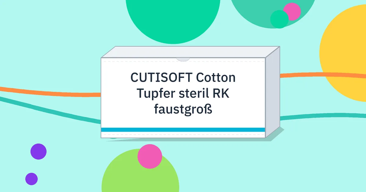 Symbolbild: Packung mit der Aufschrift CUTISOFT Cotton Tupfer steril RK faustgroß (PZN 03901910) – Verfügbarkeit und Bezug in Apotheken in Frankfurt am Main