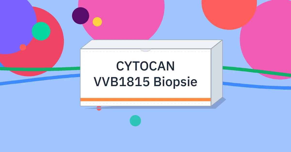 Symbolbild: Packung mit der Aufschrift CYTOCAN VVB1815 Biopsie (PZN 19250774) – Verfügbarkeit und Bezug in Apotheken in Frankfurt am Main