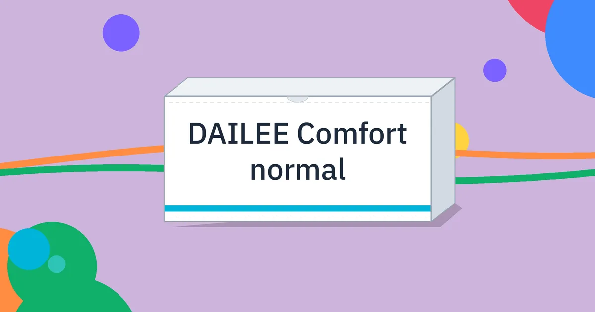 Symbolbild: Packung mit der Aufschrift DAILEE Comfort normal (PZN 12896817) – Verfügbarkeit und Bezug in Apotheken in Frankfurt am Main