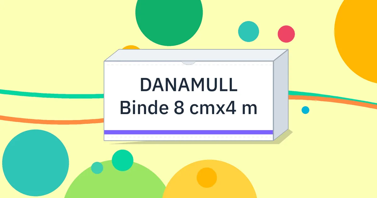 Symbolbild: Packung mit der Aufschrift DANAMULL Binde 8 cmx4 m (PZN 07636882) – Verfügbarkeit und Bezug in Apotheken in Frankfurt am Main