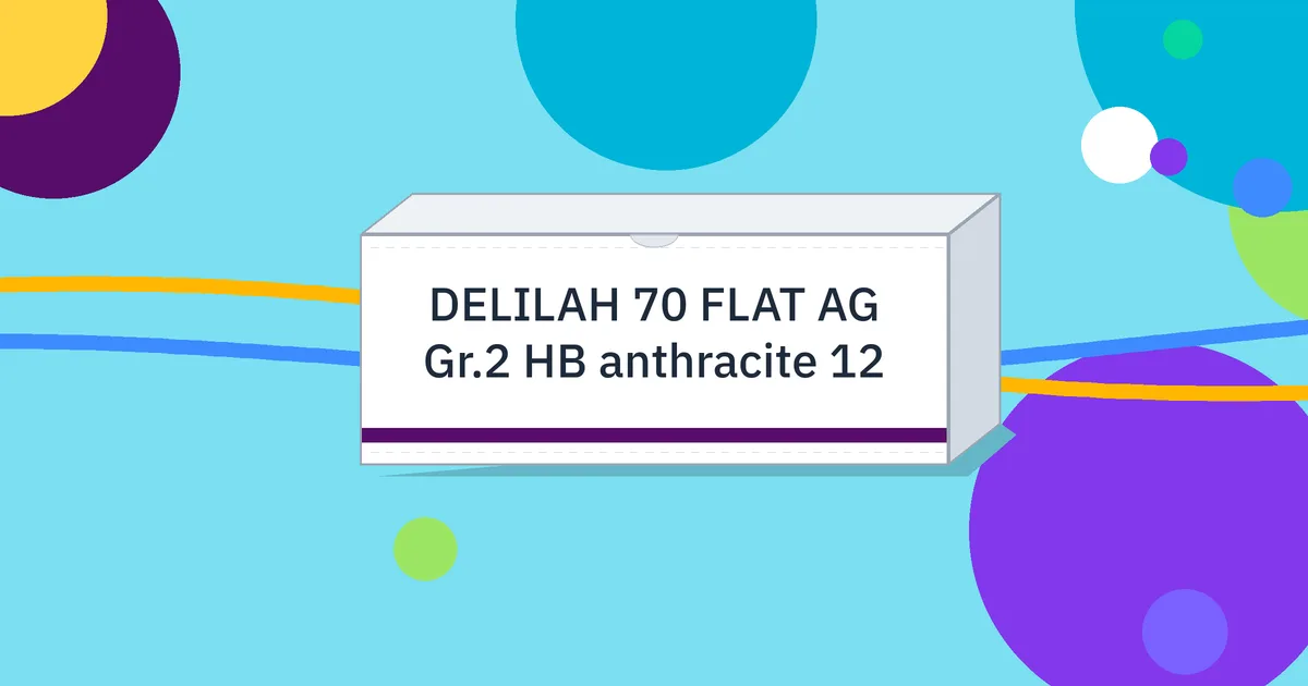 Symbolbild: Packung mit der Aufschrift DELILAH 70 FLAT AG Gr.2 HB anthracite 12 (PZN 13847778) – Verfügbarkeit und Bezug in Apotheken in Frankfurt am Main