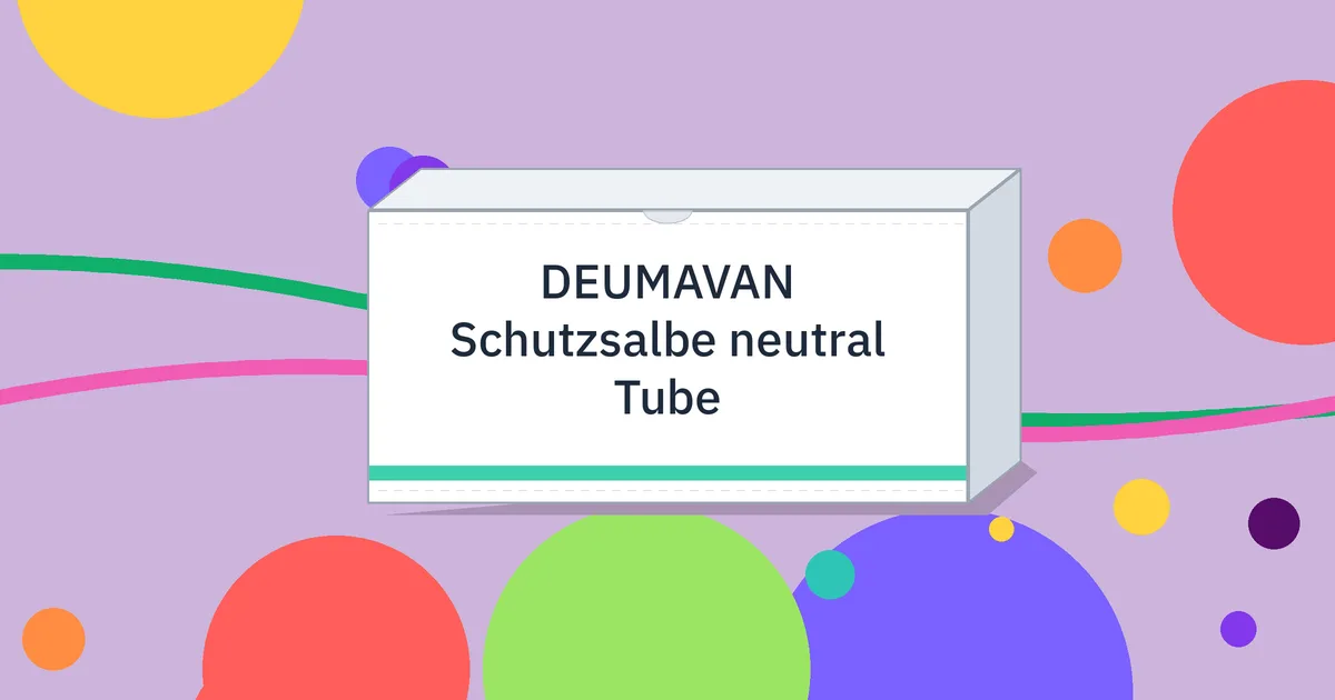 Symbolbild: Packung mit der Aufschrift DEUMAVAN Schutzsalbe neutral Tube (PZN 13831174) – Verfügbarkeit und Bezug in Apotheken in Frankfurt am Main