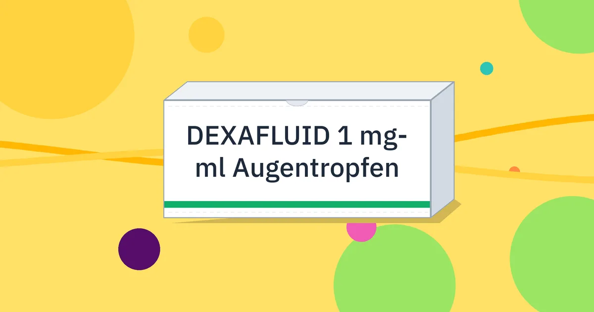 Symbolbild: Packung mit der Aufschrift DEXAFLUID 1 mg-ml Augentropfen (PZN 09280231) – Verfügbarkeit und Bezug in Apotheken in Frankfurt am Main