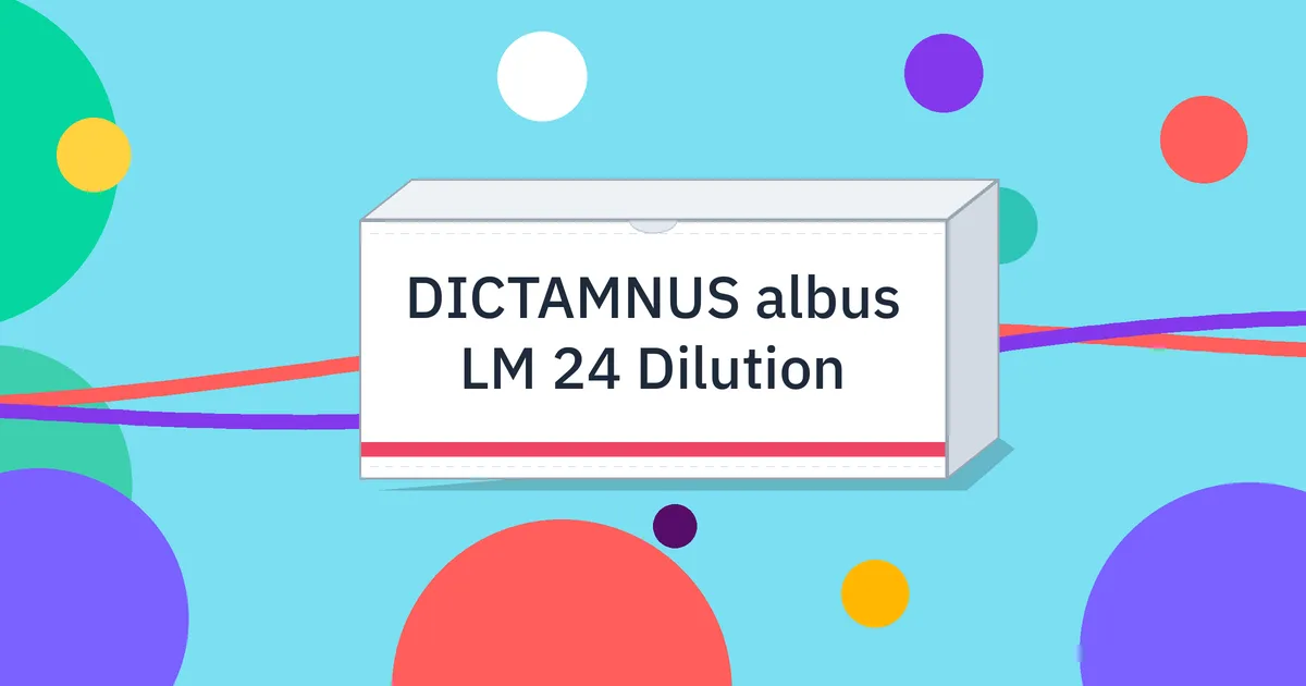 Symbolbild: Packung mit der Aufschrift DICTAMNUS albus LM 24 Dilution (PZN 13464818) – Verfügbarkeit und Bezug in Apotheken in Frankfurt am Main