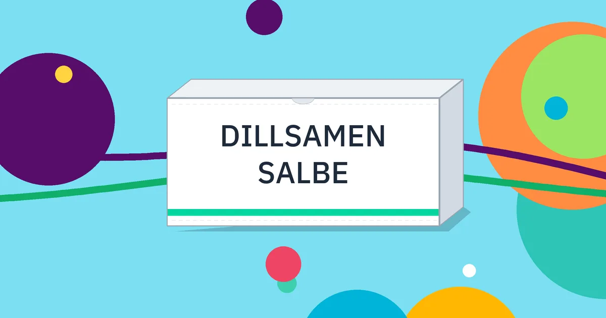 Symbolbild: Packung mit der Aufschrift DILLSAMEN SALBE (PZN 18090860) – Verfügbarkeit und Bezug in Apotheken in Frankfurt am Main