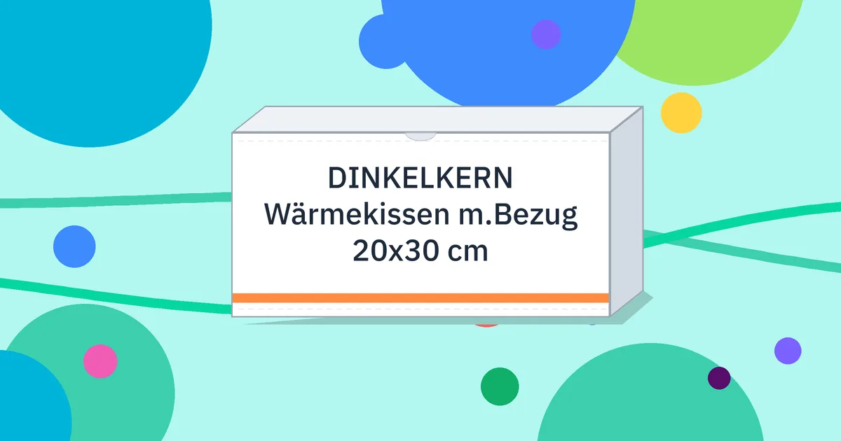 Symbolbild: Packung mit der Aufschrift DINKELKERN Wärmekissen m.Bezug 20x30 cm (PZN 06079221) – Verfügbarkeit und Bezug in Apotheken in Frankfurt am Main