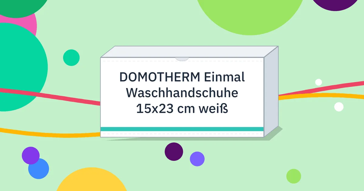 Symbolbild: Packung mit der Aufschrift DOMOTHERM Einmal Waschhandschuhe 15x23 cm weiß (PZN 03806063) – Verfügbarkeit und Bezug in Apotheken in Frankfurt am Main