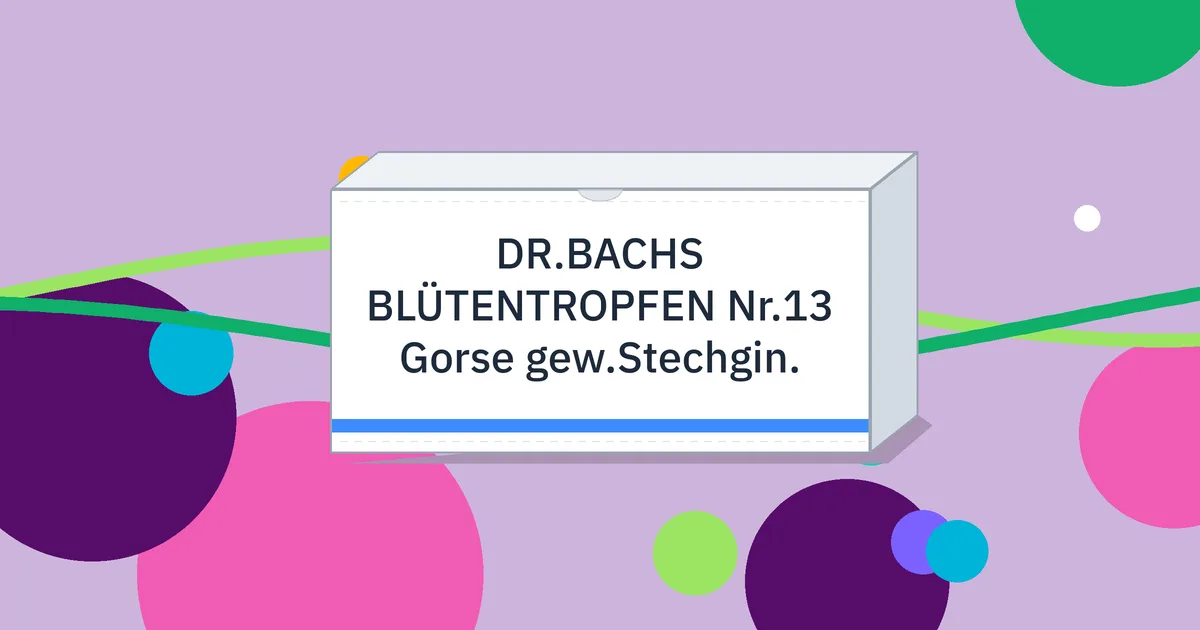 Symbolbild: Packung mit der Aufschrift DR.BACHS BLÜTENTROPFEN Nr.13 Gorse gew.Stechgin. (PZN 17193440) – Verfügbarkeit und Bezug in Apotheken in Frankfurt am Main