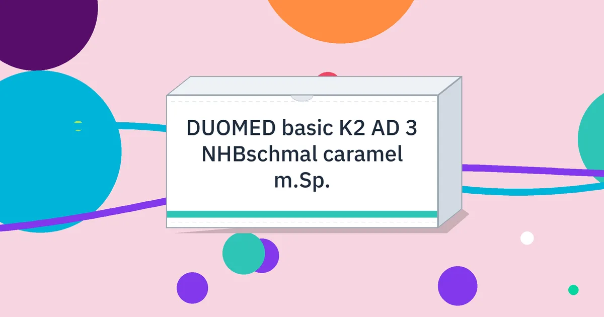 Symbolbild: Packung mit der Aufschrift DUOMED basic K2 AD 3 NHBschmal caramel m.Sp. (PZN 20907038) – Verfügbarkeit und Bezug in Apotheken in Frankfurt am Main