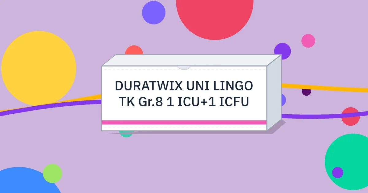Symbolbild: Packung mit der Aufschrift DURATWIX UNI LINGO TK Gr.8 1 ICU+1 ICFU (PZN 19788189) – Verfügbarkeit und Bezug in Apotheken in Frankfurt am Main