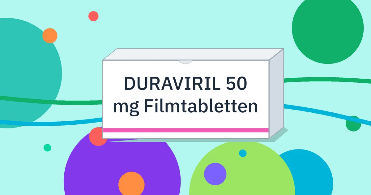 Symbolbild: Packung mit der Aufschrift DURAVIRIL 50 mg Filmtabletten (PZN 04704152) – Verfügbarkeit und Bezug in Apotheken in Frankfurt am Main