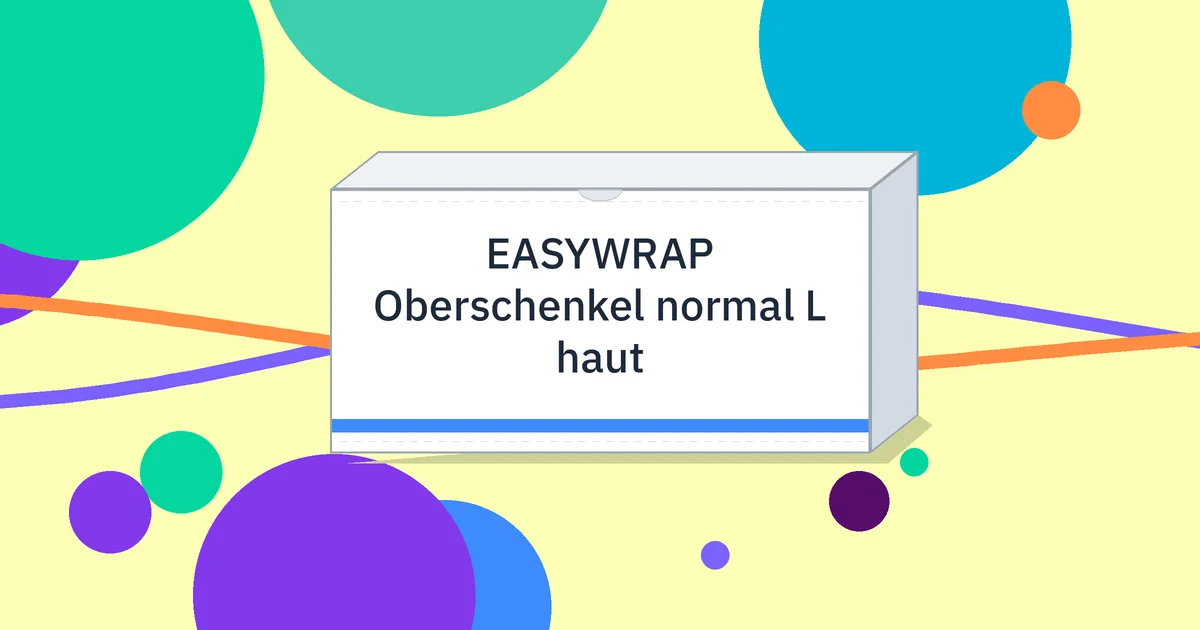 Symbolbild: Packung mit der Aufschrift EASYWRAP Oberschenkel normal L haut (PZN 18748638) – Verfügbarkeit und Bezug in Apotheken in Frankfurt am Main