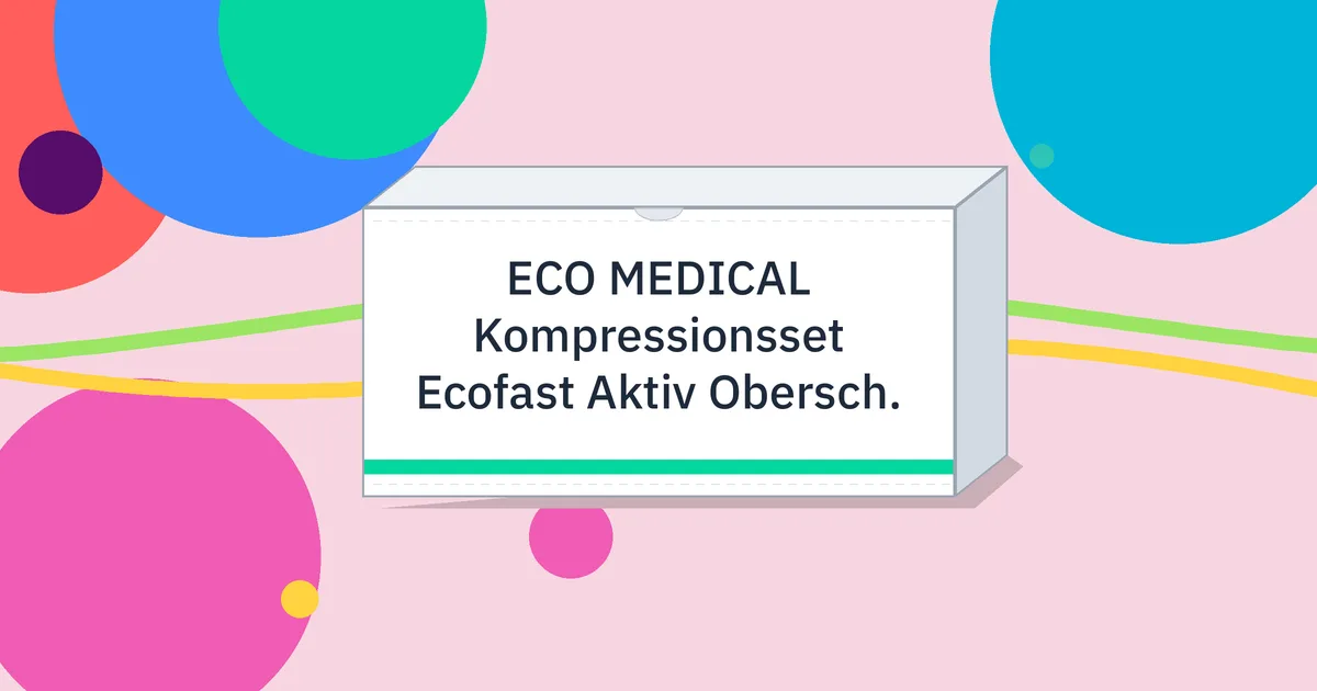 Symbolbild: Packung mit der Aufschrift ECO MEDICAL Kompressionsset Ecofast Aktiv Obersch. (PZN 11330048) – Verfügbarkeit und Bezug in Apotheken in Frankfurt am Main