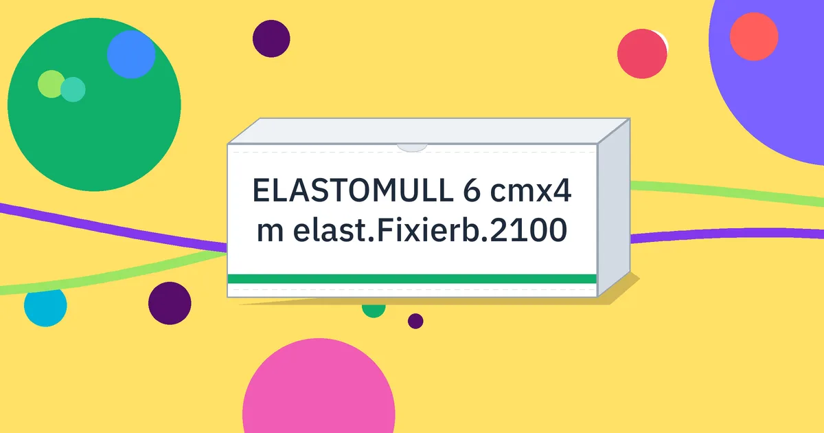 Symbolbild: Packung mit der Aufschrift ELASTOMULL 6 cmx4 m elast.Fixierb.2100 (PZN 18784858) – Verfügbarkeit und Bezug in Apotheken in Frankfurt am Main