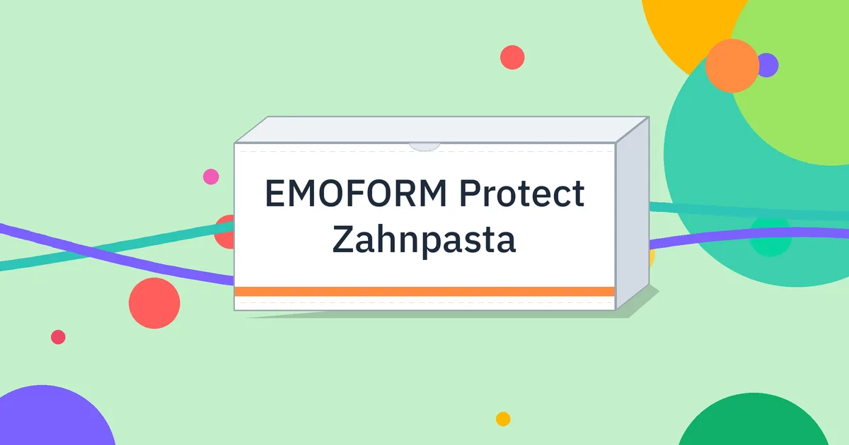 Symbolbild: Packung mit der Aufschrift EMOFORM Protect Zahnpasta (PZN 16738943) – Verfügbarkeit und Bezug in Apotheken in Frankfurt am Main