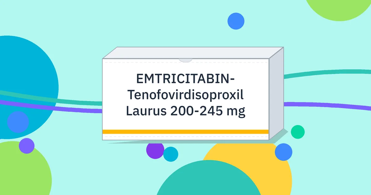 Symbolbild: Packung mit der Aufschrift EMTRICITABIN-Tenofovirdisoproxil Laurus 200-245 mg (PZN 17440393) – Verfügbarkeit und Bezug in Apotheken in Frankfurt am Main