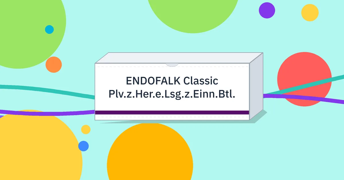 Symbolbild: Packung mit der Aufschrift ENDOFALK Classic Plv.z.Her.e.Lsg.z.Einn.Btl. (PZN 00003889) – Verfügbarkeit und Bezug in Apotheken in Frankfurt am Main
