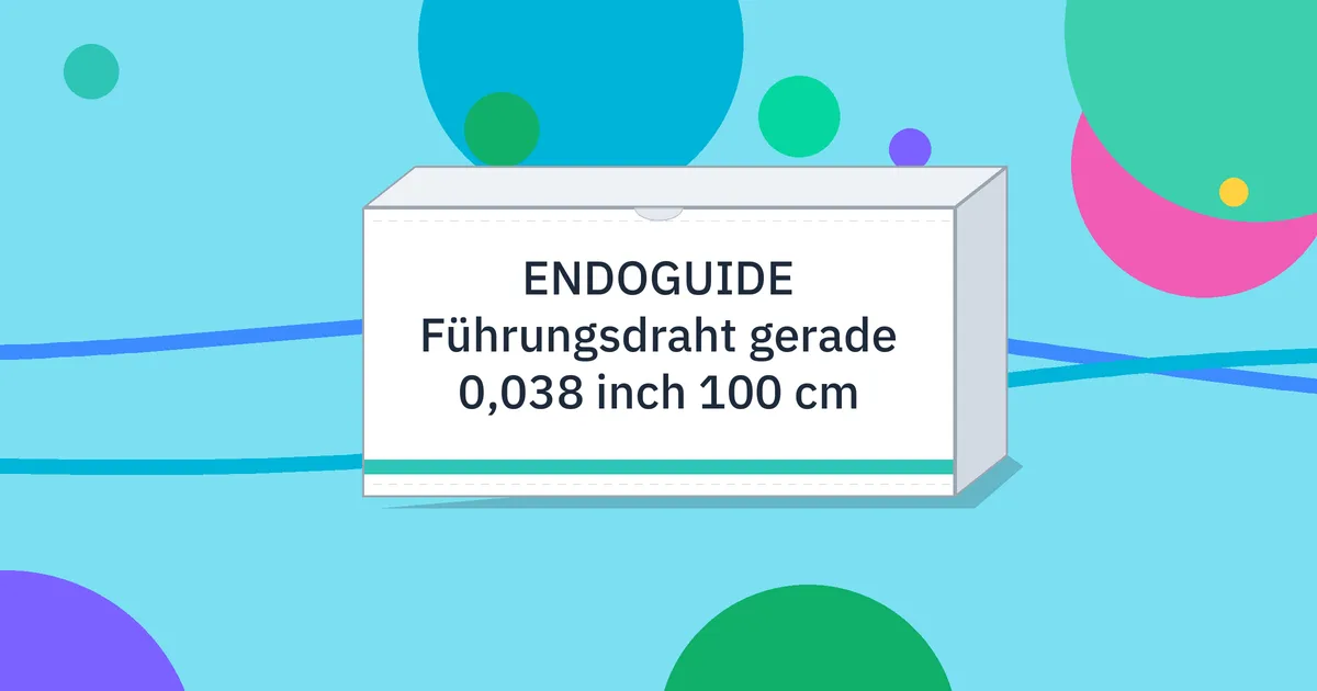 Symbolbild: Packung mit der Aufschrift ENDOGUIDE Führungsdraht gerade 0,038 inch 100 cm (PZN 06331790) – Verfügbarkeit und Bezug in Apotheken in Frankfurt am Main