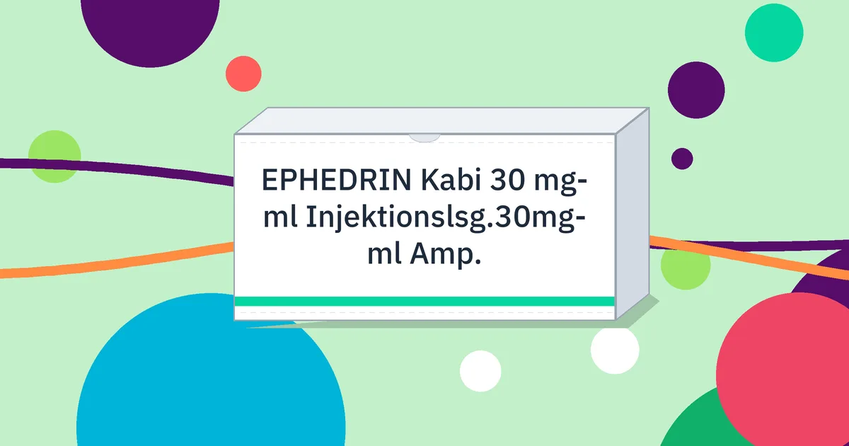 Symbolbild: Packung mit der Aufschrift EPHEDRIN Kabi 30 mg-ml Injektionslsg.30mg-ml Amp. (PZN 19436059) – Verfügbarkeit und Bezug in Apotheken in Frankfurt am Main
