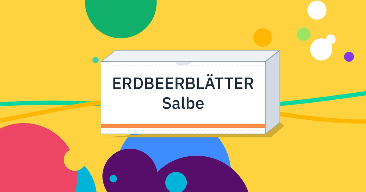 Symbolbild: Packung mit der Aufschrift ERDBEERBLÄTTER Salbe (PZN 18091061) – Verfügbarkeit und Bezug in Apotheken in Frankfurt am Main