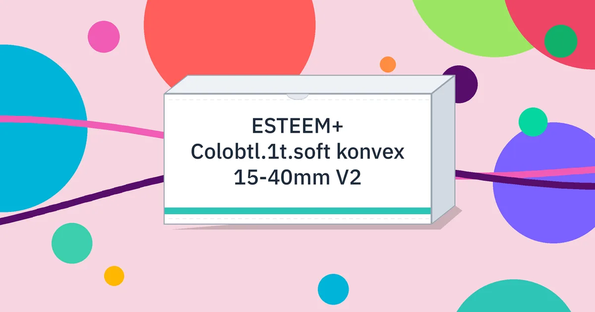Symbolbild: Packung mit der Aufschrift ESTEEM+ Colobtl.1t.soft konvex 15-40mm V2 (PZN 18724075) – Verfügbarkeit und Bezug in Apotheken in Frankfurt am Main