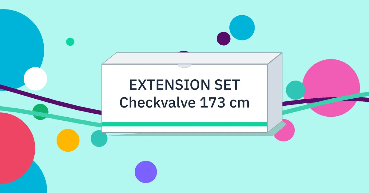 Symbolbild: Packung mit der Aufschrift EXTENSION SET Checkvalve 173 cm (PZN 00099062) – Verfügbarkeit und Bezug in Apotheken in Frankfurt am Main