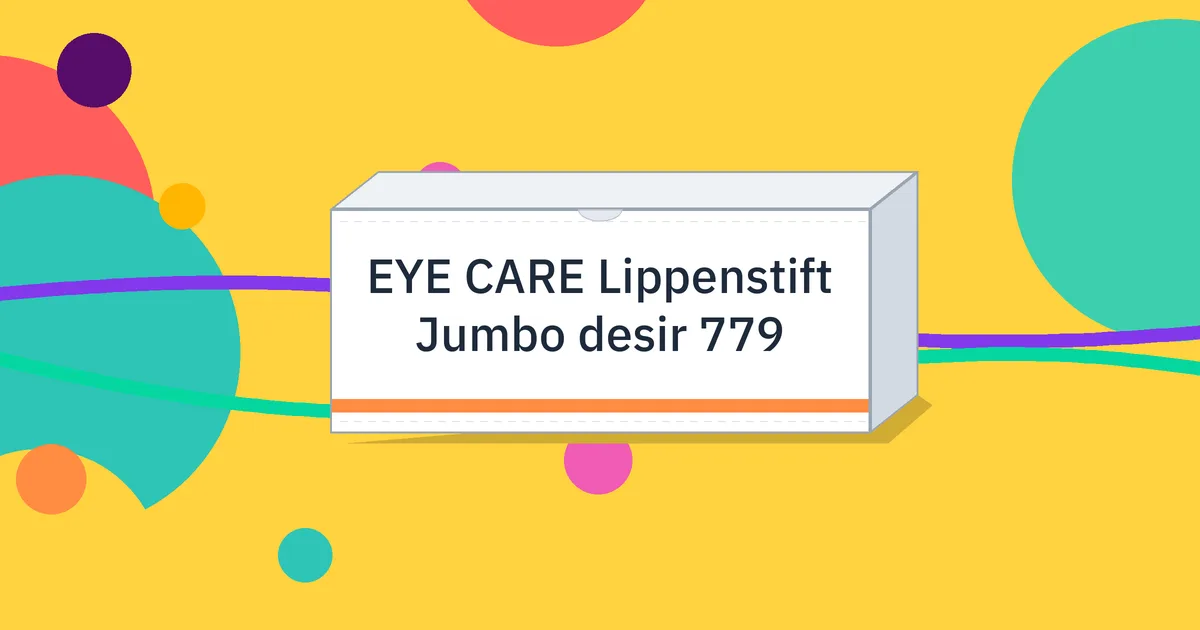 Symbolbild: Packung mit der Aufschrift EYE CARE Lippenstift Jumbo desir 779 (PZN 16955037) – Verfügbarkeit und Bezug in Apotheken in Frankfurt am Main