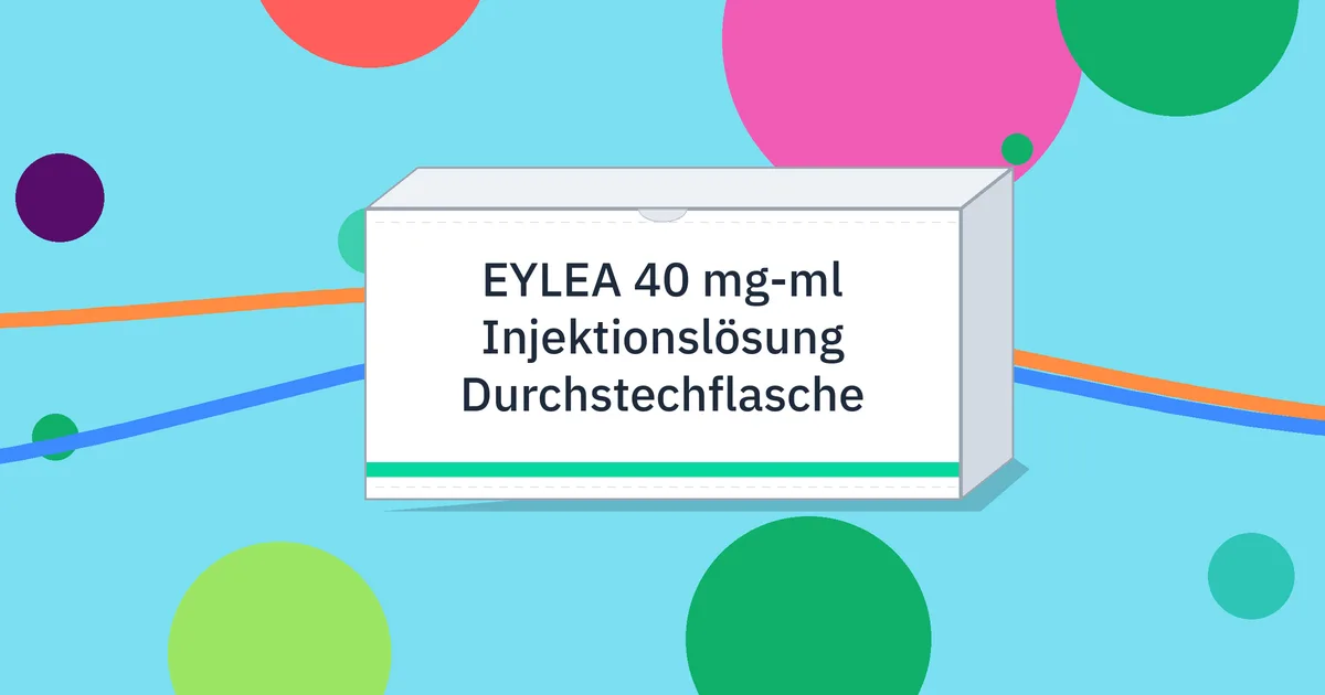 Symbolbild: Packung mit der Aufschrift EYLEA 40 mg-ml Injektionslösung Durchstechflasche (PZN 15434106) – Verfügbarkeit und Bezug in Apotheken in Frankfurt am Main
