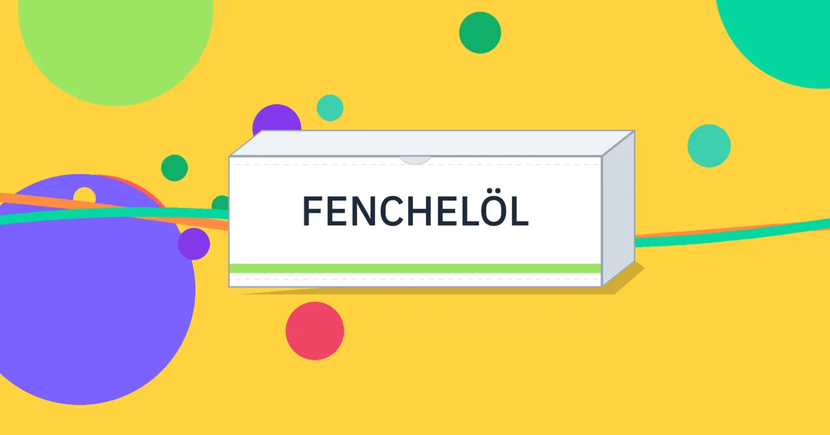 Symbolbild: Packung mit der Aufschrift FENCHELÖL (PZN 16729789) – Verfügbarkeit und Bezug in Apotheken in Frankfurt am Main