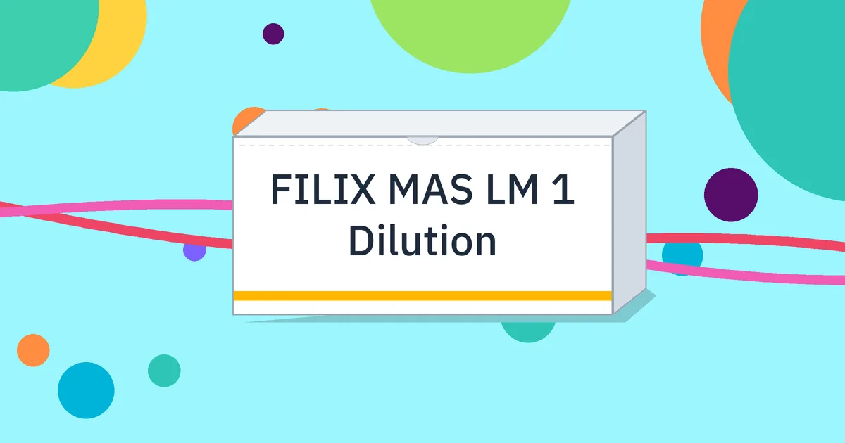 Symbolbild: Packung mit der Aufschrift FILIX MAS LM 1 Dilution (PZN 13488664) – Verfügbarkeit und Bezug in Apotheken in Frankfurt am Main