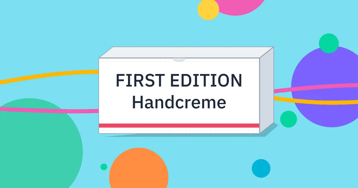 Symbolbild: Packung mit der Aufschrift FIRST EDITION Handcreme (PZN 07578274) – Verfügbarkeit und Bezug in Apotheken in Frankfurt am Main