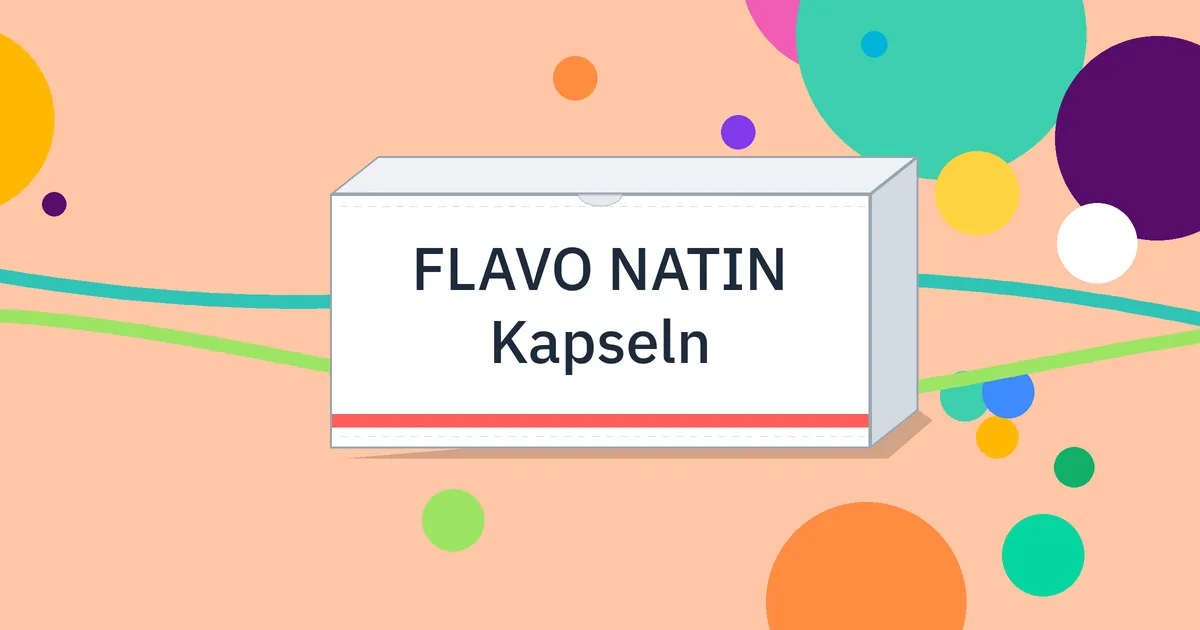 Symbolbild: Packung mit der Aufschrift FLAVO NATIN Kapseln (PZN 09269063) – Verfügbarkeit und Bezug in Apotheken in Frankfurt am Main