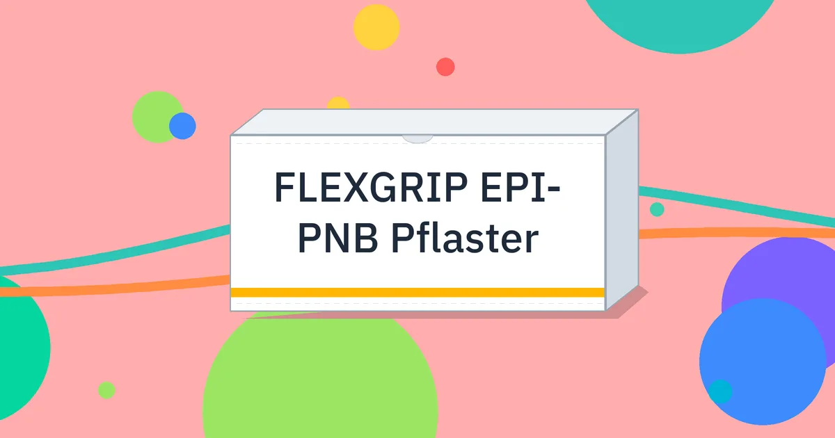 Symbolbild: Packung mit der Aufschrift FLEXGRIP EPI-PNB Pflaster (PZN 19922110) – Verfügbarkeit und Bezug in Apotheken in Frankfurt am Main