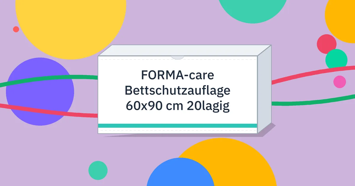 Symbolbild: Packung mit der Aufschrift FORMA-care Bettschutzauflage 60x90 cm 20lagig (PZN 17446993) – Verfügbarkeit und Bezug in Apotheken in Frankfurt am Main