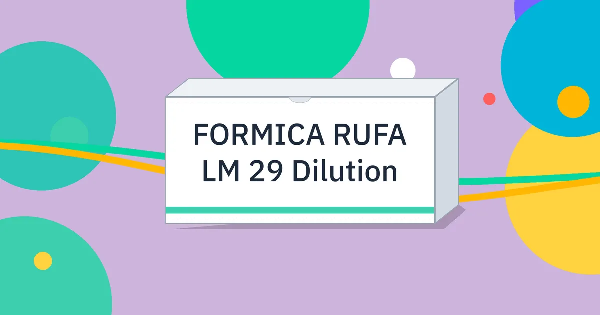 Symbolbild: Packung mit der Aufschrift FORMICA RUFA LM 29 Dilution (PZN 12874141) – Verfügbarkeit und Bezug in Apotheken in Frankfurt am Main