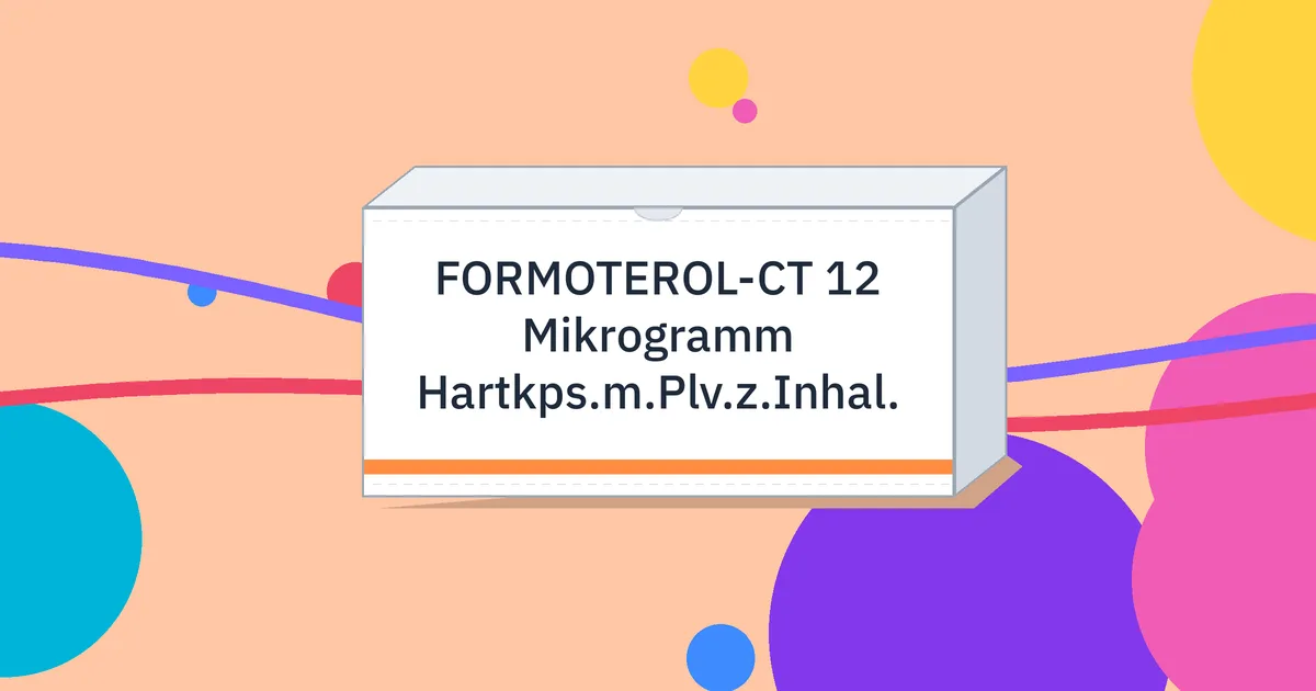 Symbolbild: Packung mit der Aufschrift FORMOTEROL-CT 12 Mikrogramm Hartkps.m.Plv.z.Inhal. (PZN 00295573) – Verfügbarkeit und Bezug in Apotheken in Frankfurt am Main