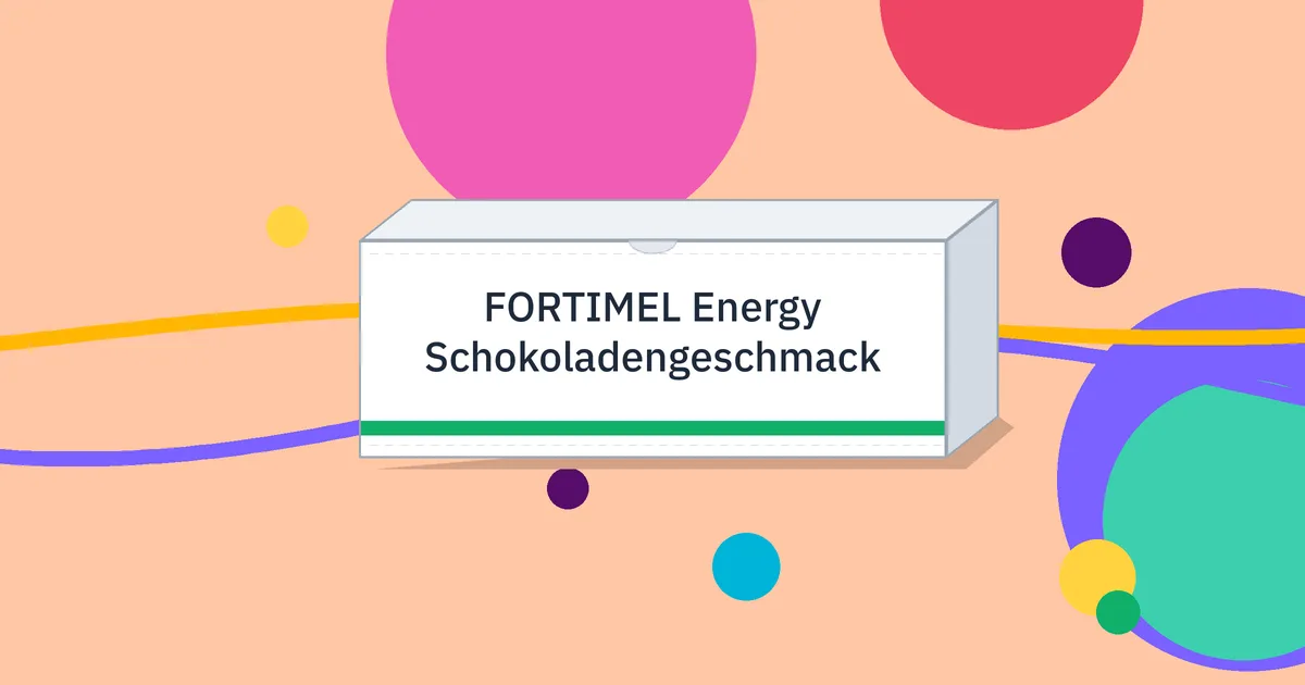 Symbolbild: Packung mit der Aufschrift FORTIMEL Energy Schokoladengeschmack (PZN 00720898) – Verfügbarkeit und Bezug in Apotheken in Frankfurt am Main