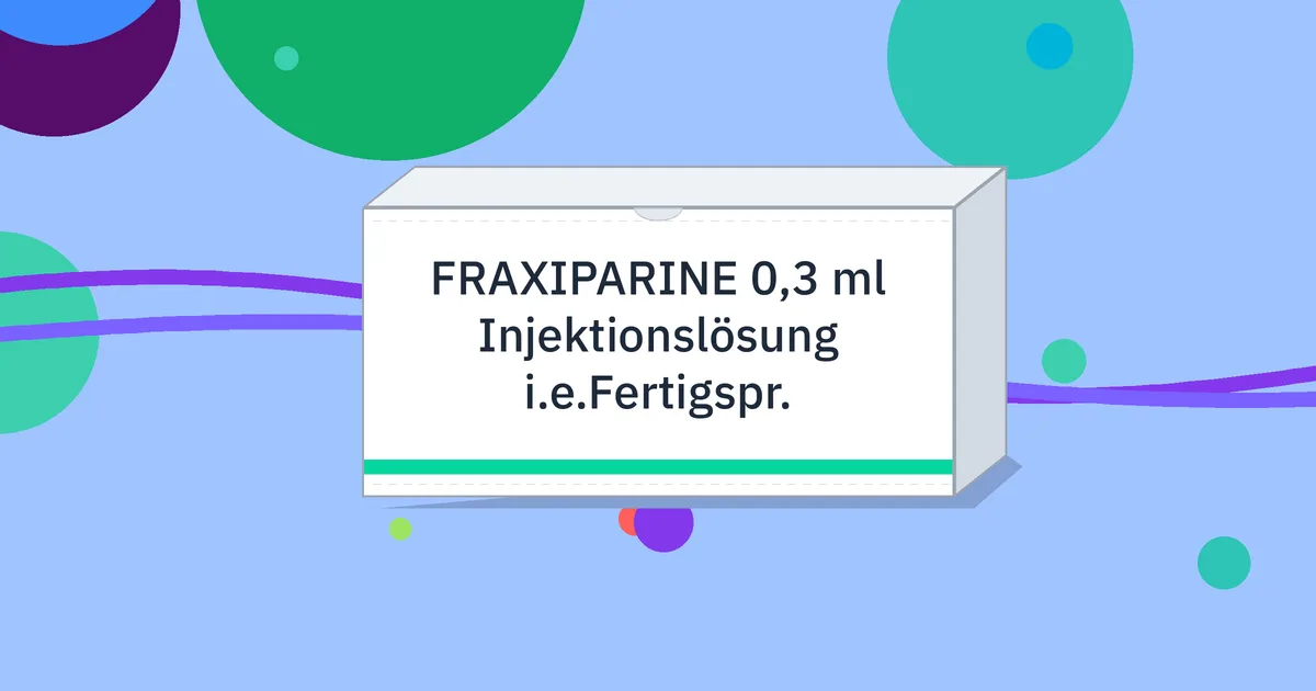 Symbolbild: Packung mit der Aufschrift FRAXIPARINE 0,3 ml Injektionslösung i.e.Fertigspr. (PZN 02783549) – Verfügbarkeit und Bezug in Apotheken in Frankfurt am Main