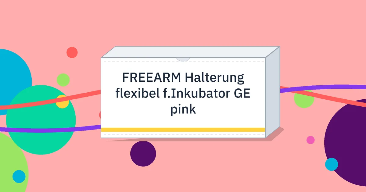 Symbolbild: Packung mit der Aufschrift FREEARM Halterung flexibel f.Inkubator GE pink (PZN 19974986) – Verfügbarkeit und Bezug in Apotheken in Frankfurt am Main