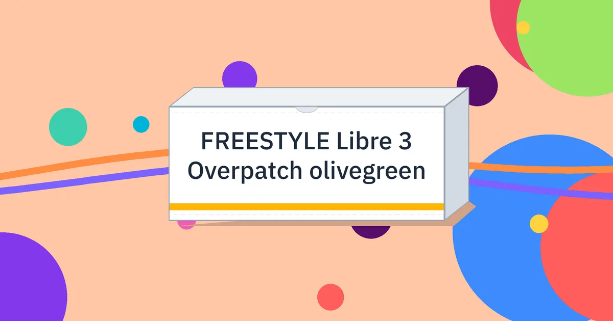 Symbolbild: Packung mit der Aufschrift FREESTYLE Libre 3 Overpatch olivegreen (PZN 19868540) – Verfügbarkeit und Bezug in Apotheken in Frankfurt am Main