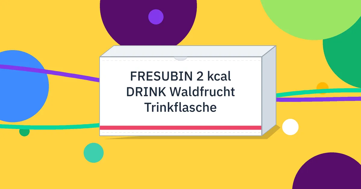 Symbolbild: Packung mit der Aufschrift FRESUBIN 2 kcal DRINK Waldfrucht Trinkflasche (PZN 19787793) – Verfügbarkeit und Bezug in Apotheken in Frankfurt am Main