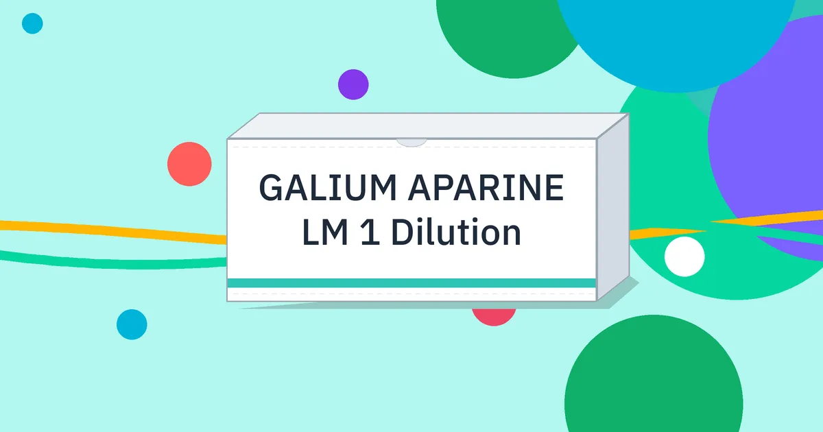 Symbolbild: Packung mit der Aufschrift GALIUM APARINE LM 1 Dilution (PZN 13496988) – Verfügbarkeit und Bezug in Apotheken in Frankfurt am Main