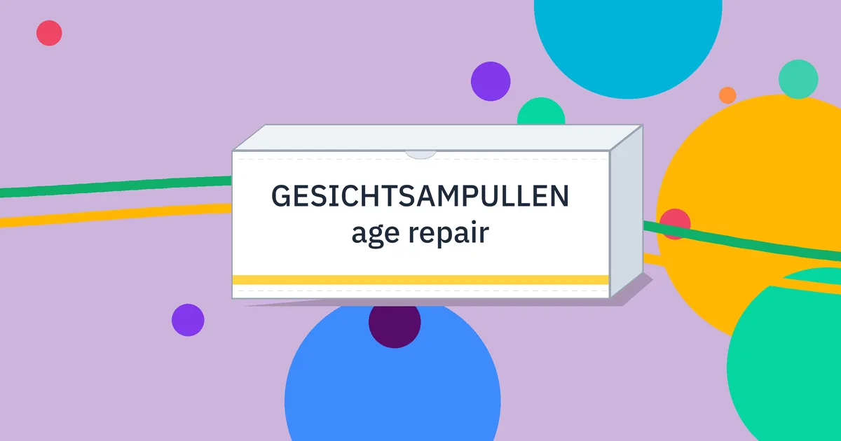 Symbolbild: Packung mit der Aufschrift GESICHTSAMPULLEN age repair (PZN 17292461) – Verfügbarkeit und Bezug in Apotheken in Frankfurt am Main