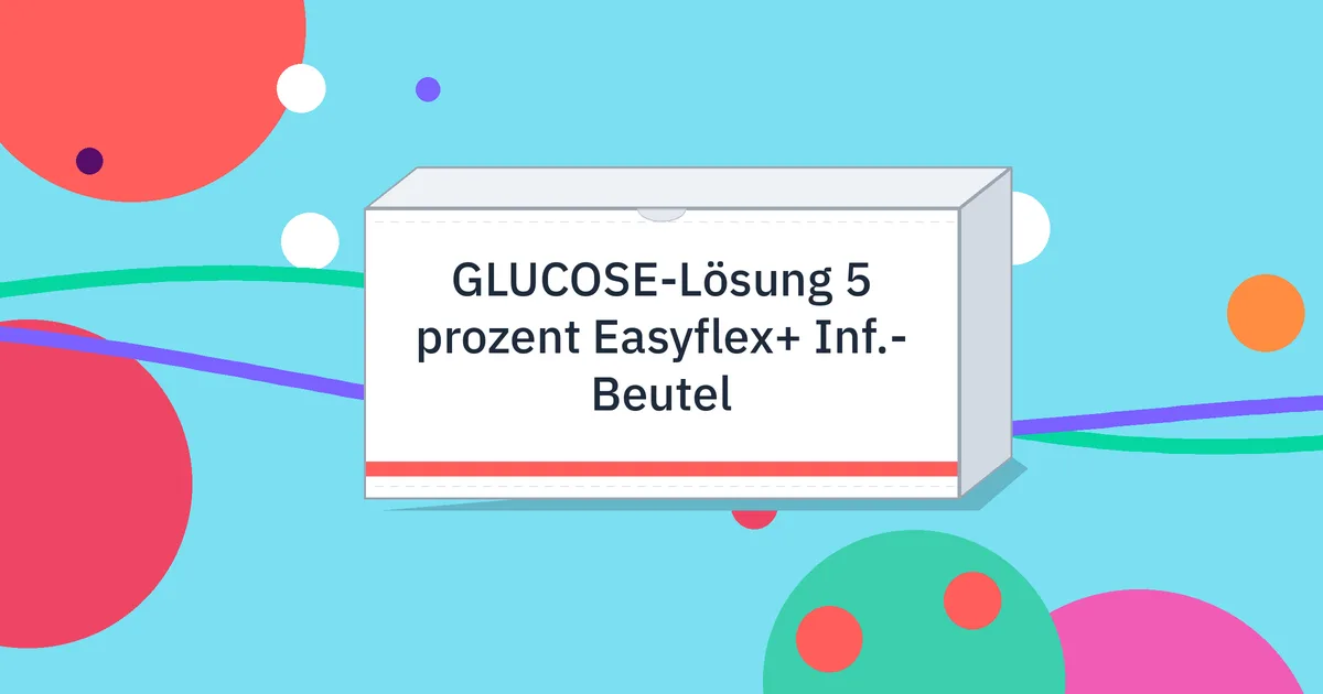 Symbolbild: Packung mit der Aufschrift GLUCOSE-Lösung 5 prozent Easyflex+ Inf.-Beutel (PZN 15377822) – Verfügbarkeit und Bezug in Apotheken in Frankfurt am Main