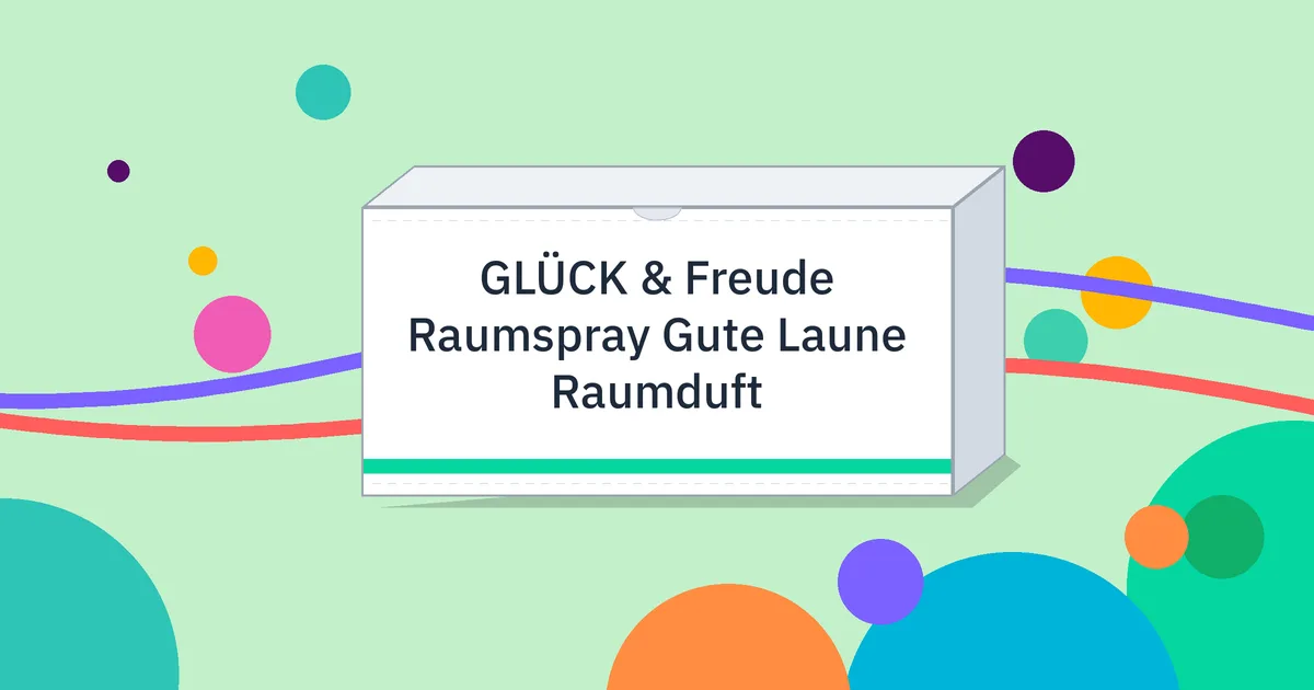 Symbolbild: Packung mit der Aufschrift GLÜCK & Freude Raumspray Gute Laune Raumduft (PZN 20031899) – Verfügbarkeit und Bezug in Apotheken in Frankfurt am Main