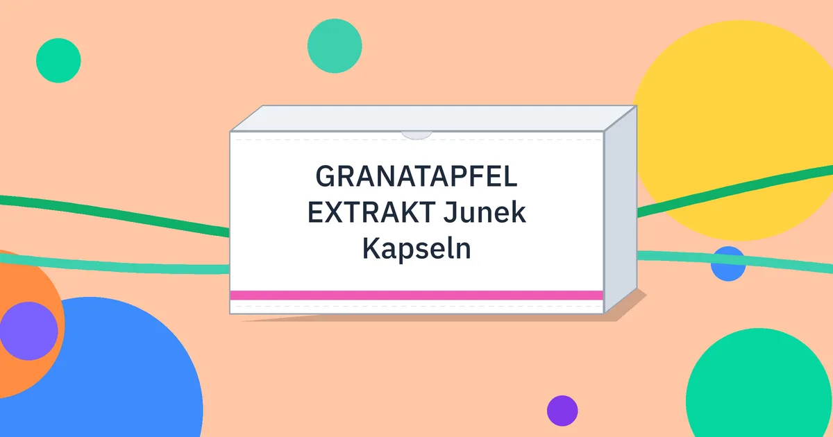 Symbolbild: Packung mit der Aufschrift GRANATAPFEL EXTRAKT Junek Kapseln (PZN 01051703) – Verfügbarkeit und Bezug in Apotheken in Frankfurt am Main