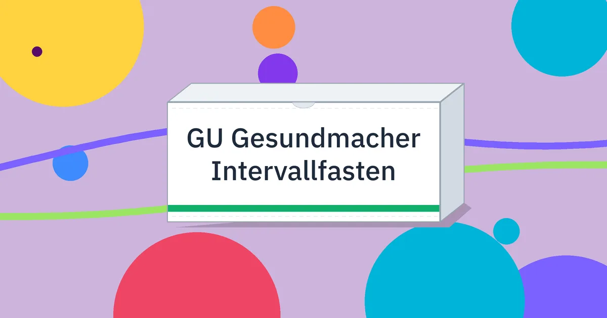 Symbolbild: Packung mit der Aufschrift GU Gesundmacher Intervallfasten (PZN 17963949) – Verfügbarkeit und Bezug in Apotheken in Frankfurt am Main