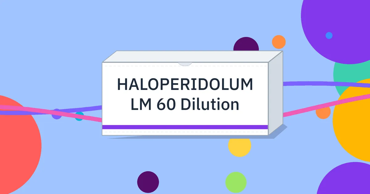 Symbolbild: Packung mit der Aufschrift HALOPERIDOLUM LM 60 Dilution (PZN 12883772) – Verfügbarkeit und Bezug in Apotheken in Frankfurt am Main